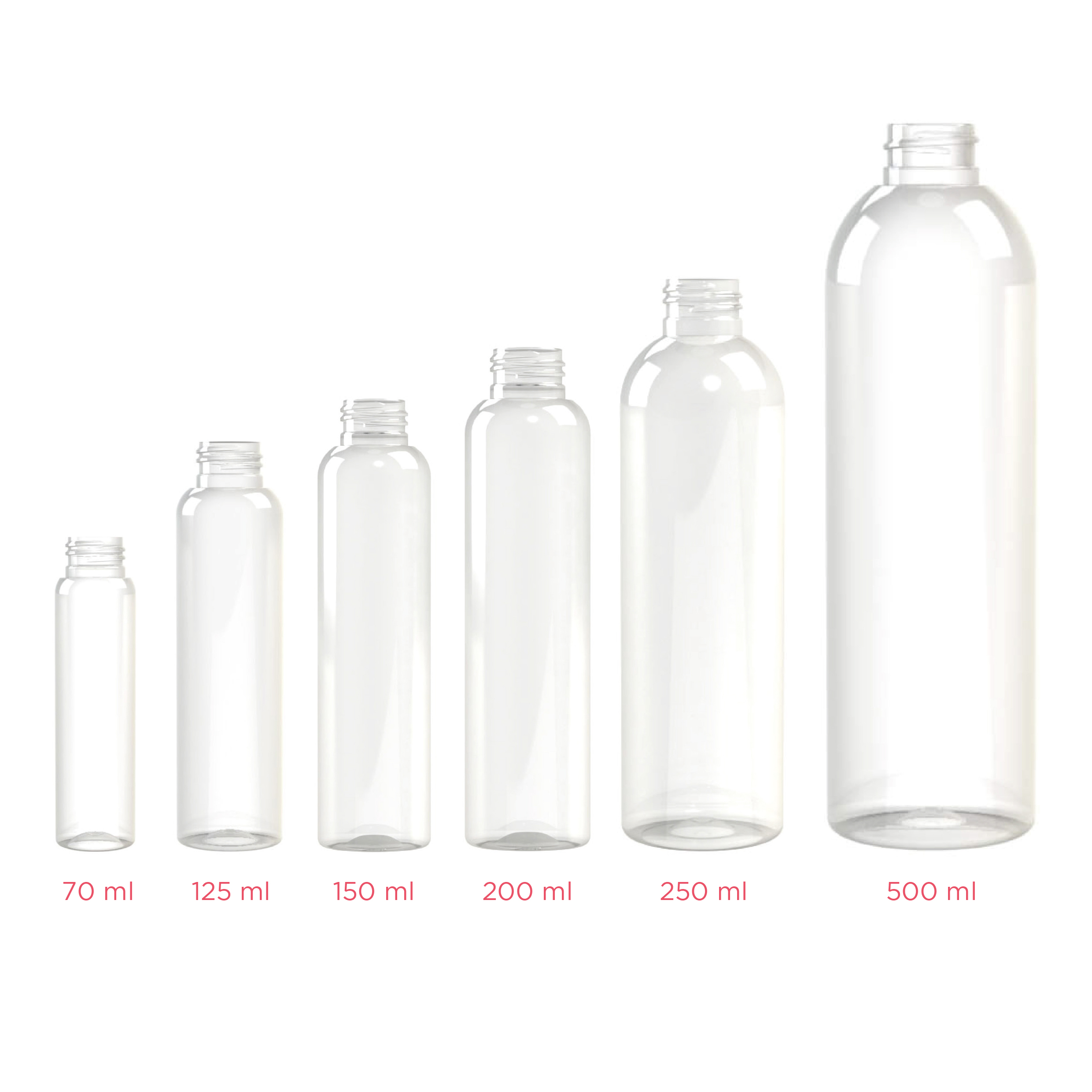 Envase de PET 70ml M2 cilíndrico 24/410 - Envaselia